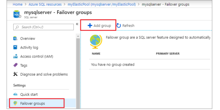 Hướng dẫn thêm Azure SQL Database elastic pool vào nhóm chuyển đổi dự phòng - Microsoft for ...
