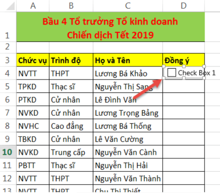 Checkbox trong Excel: Tổng hợp các cách tạo và chỉnh sửa
