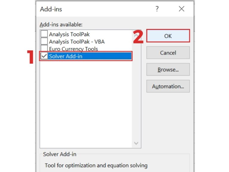 Excel Solver là gì? Cách sử dụng Solver trong Excel chi tiết