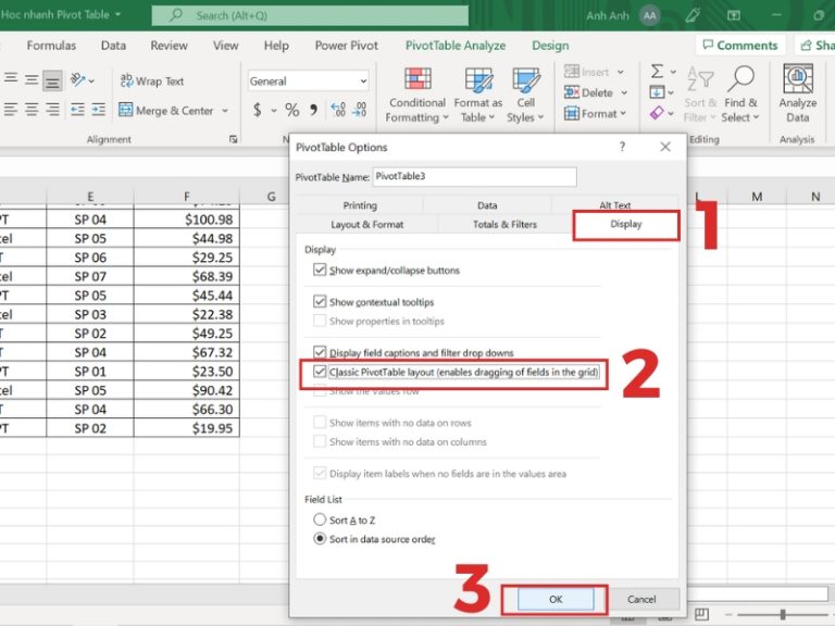 Pivot Excel là gì? Cách sử dụng Pivot Table trong Excel