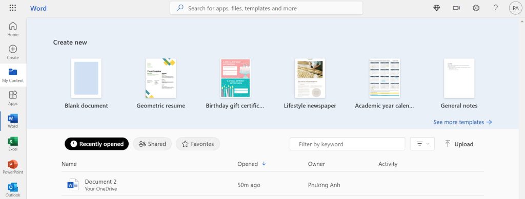 Word Online 365 là gì? Cách dùng MS Word 365 Online chi tiết
