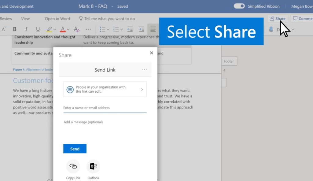 Hướng dẫn cách sử dụng chế độ chia sẻ file trên Microsoft 365 - Microsoft for Business - FPT ...